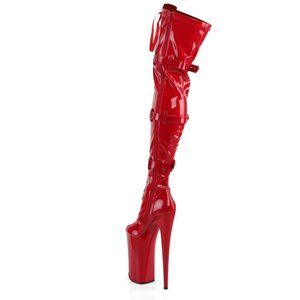 Pleaser | Shoes | Red Thigh High Platform Extreme High Heel Boot | Poshmark